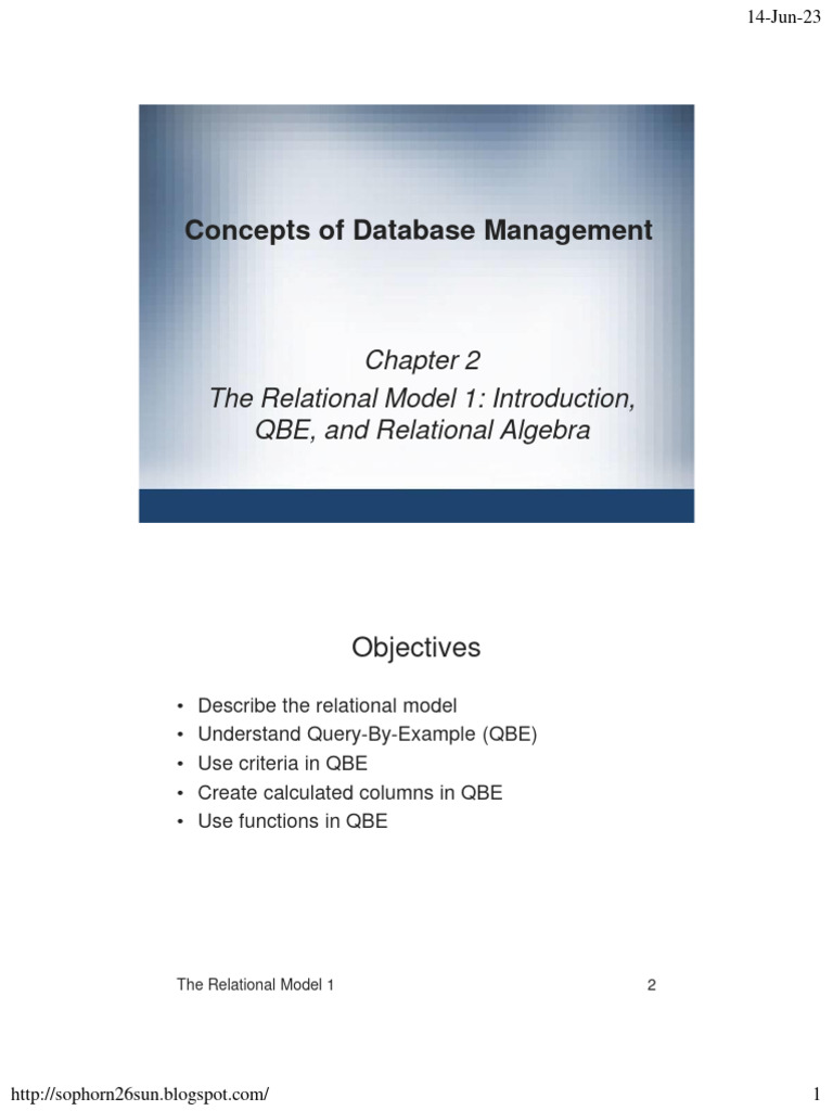 ch02 - DS - The Relational Model 1 | PDF | Relational Model ... ch02 - DS - The Relational Model 1 | PDF | Relational Model ...