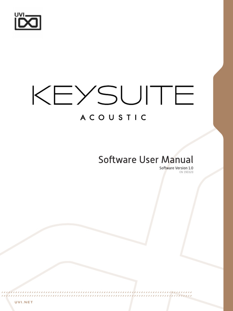 Key Suite Acoustic - Manual | PDF | Piano | Harpsichord