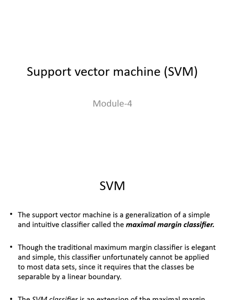 Module 4 SVM PCA Kmeans | PDF | Principal Component Analysis | Support ...