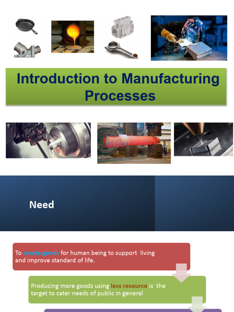 # Lecture 1 and 2 Introduction To Manufacturing and Casting | PDF ...