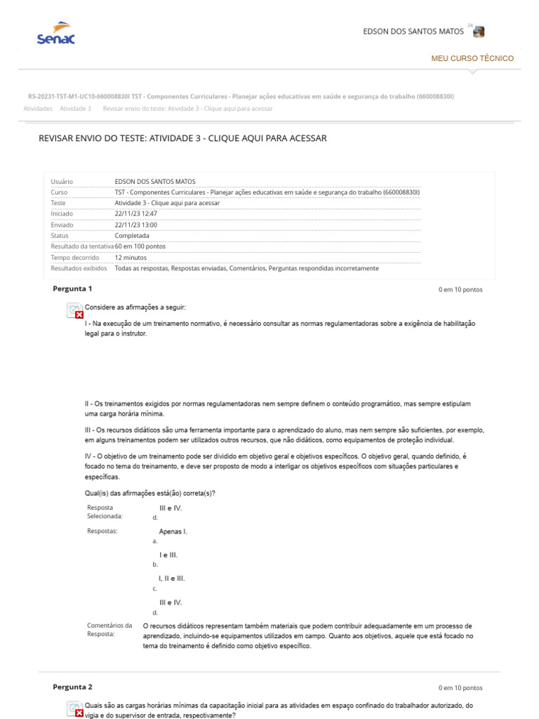 R Envio Do Teste - Atividade 3 - Clique Aqui para Acessar.. - CC | PDF