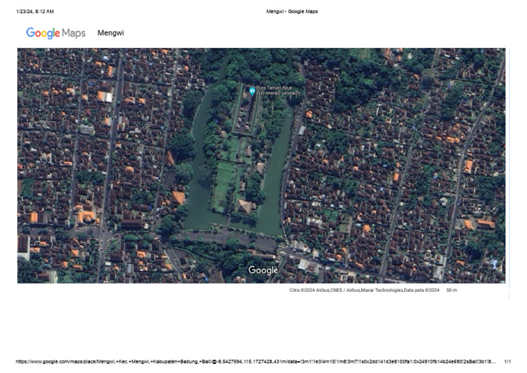 Taman Ayun Mengwi - Google Maps | PDF