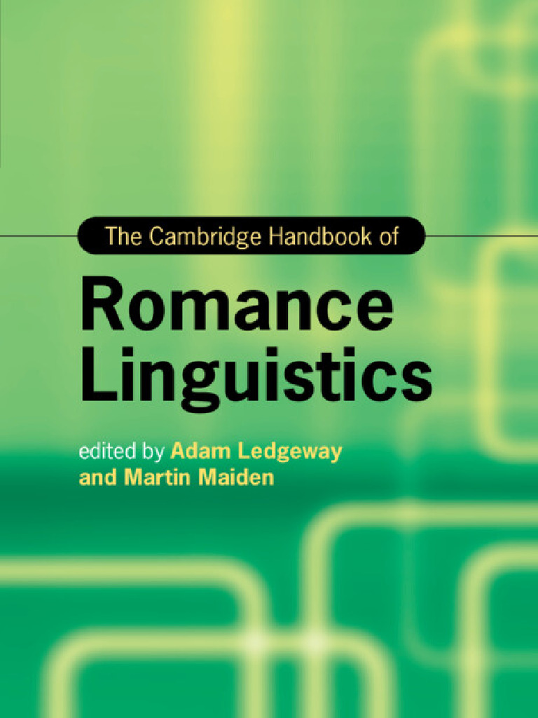 The Cambridge Handbook of Romance Linguistics (2022) | PDF ...