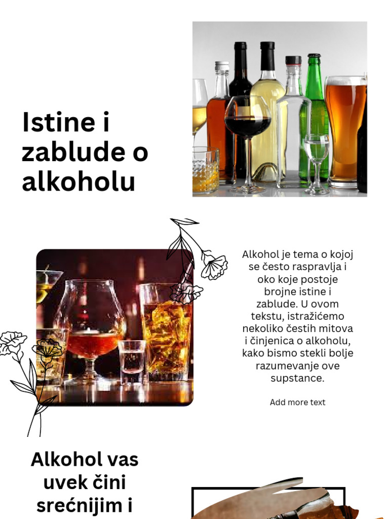 Istine I Zablude o Alkoholu | PDF