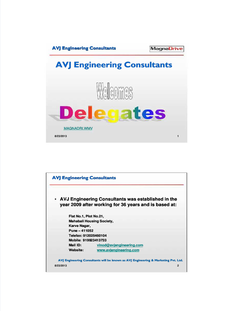 PDF Magnadrive Presentation Compress | PDF | Equipment | Mechanics
