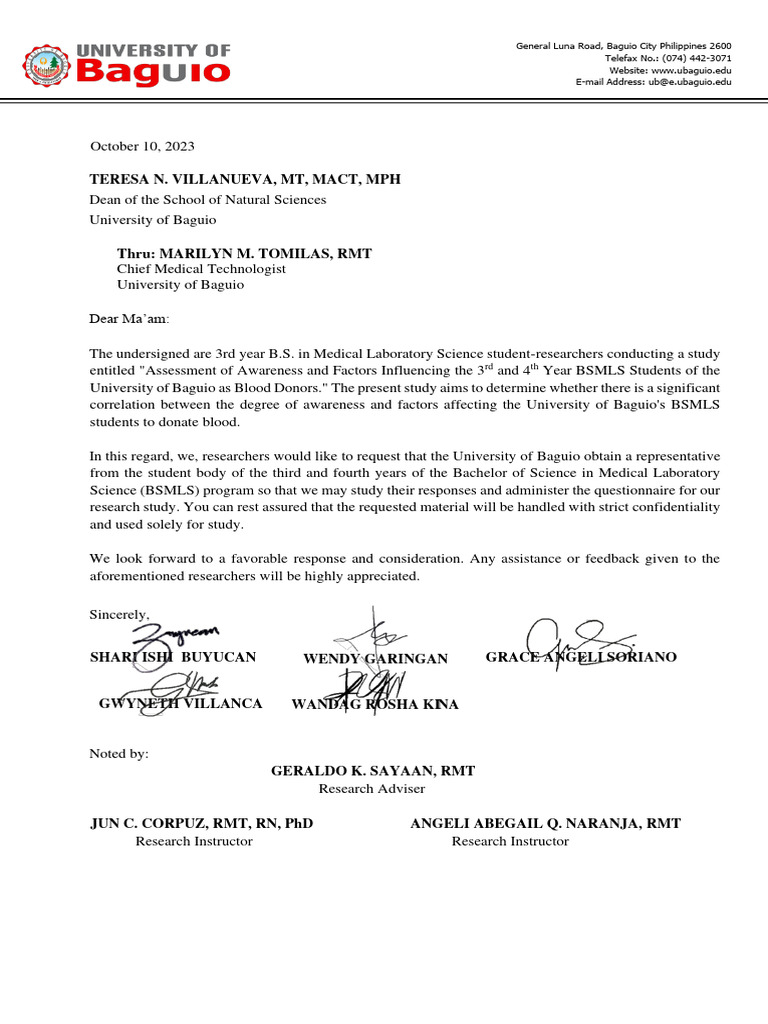 Letter For Conducting and Reliability-Testing Grp-8 Final | PDF ...