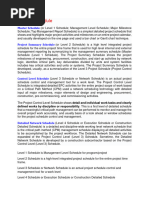 EPC Schedule Levels Explained | PDF | Technology & Engineering