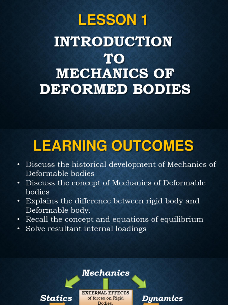 Emech 3 Lesson 1 | Download Free PDF | Force | Strength Of Materials