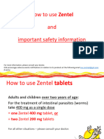 ZENTEL Tablets: Usage and Precautions | PDF | Dose (Biochemistry ...