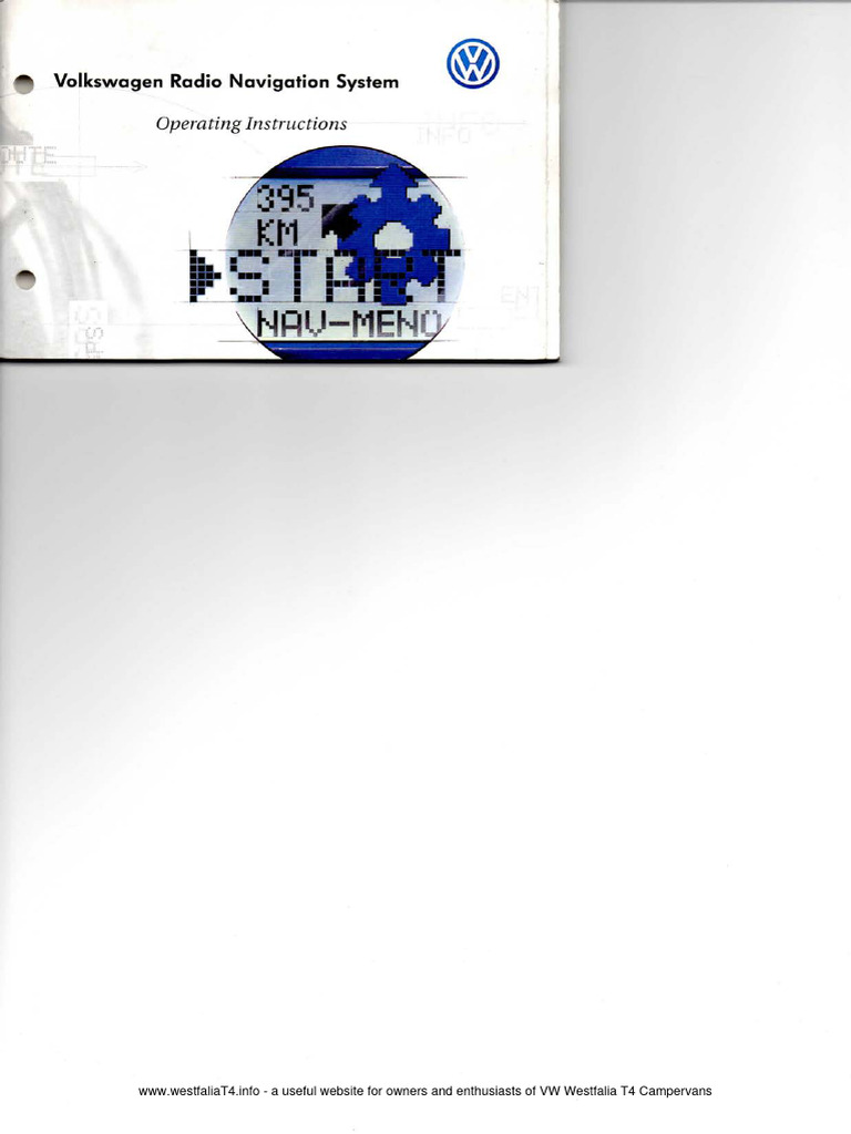 Vw Radio Navigation System Mfd English Pdf Menu Computing Radio