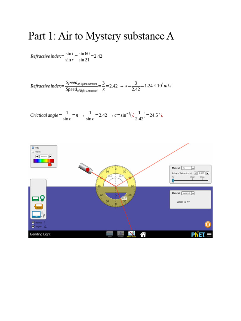 Hai Quang Refraction Online Practical | PDF