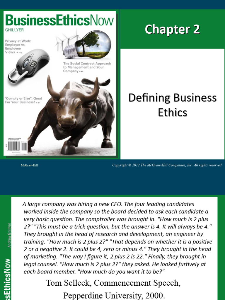 Chapter02 3e | PDF | Business Ethics | All Rights Reserved