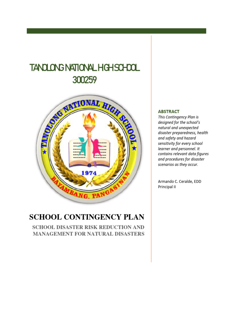 Contingency Plan For Natural Disasters | PDF | Hazards | Safety