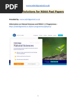 NSAA Specimen 2020 Section 1 Solutions | PDF