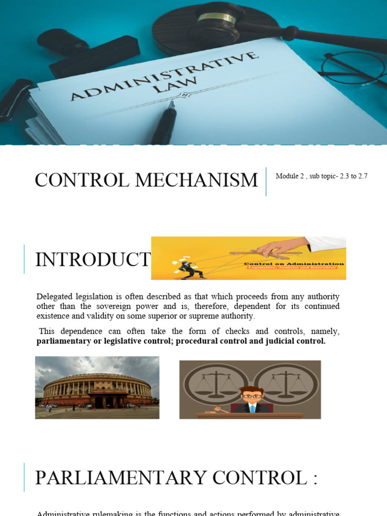 Control Mechanism: Module 2, Sub Topic-2.3 To 2.7 | PDF | Judicial Review | Jurisdiction