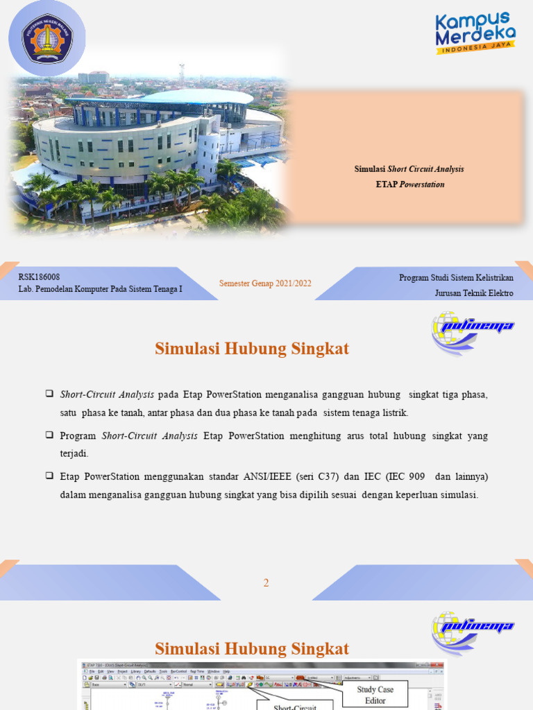 Simulasi Short Circuit Analysis ETAP Powerstation | PDF