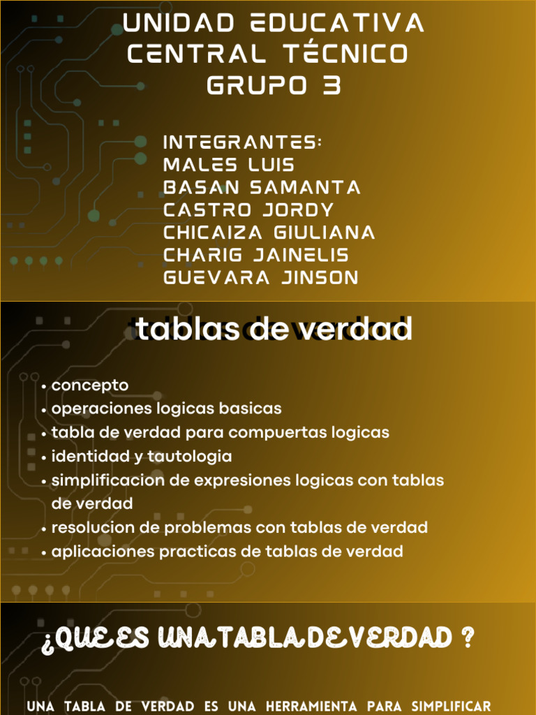 Tablas de Verdad y Compuertas Lógicas | PDF | Puerta lógica | Si y solo si