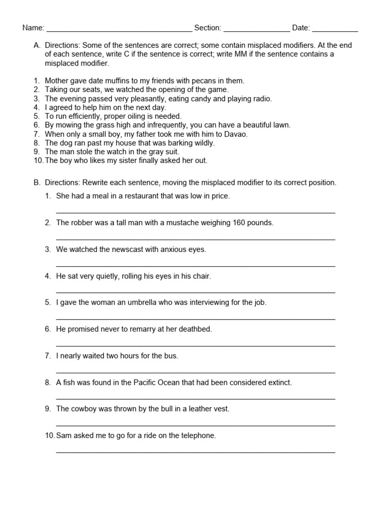 Misplaced-Modifier 51162 | PDF