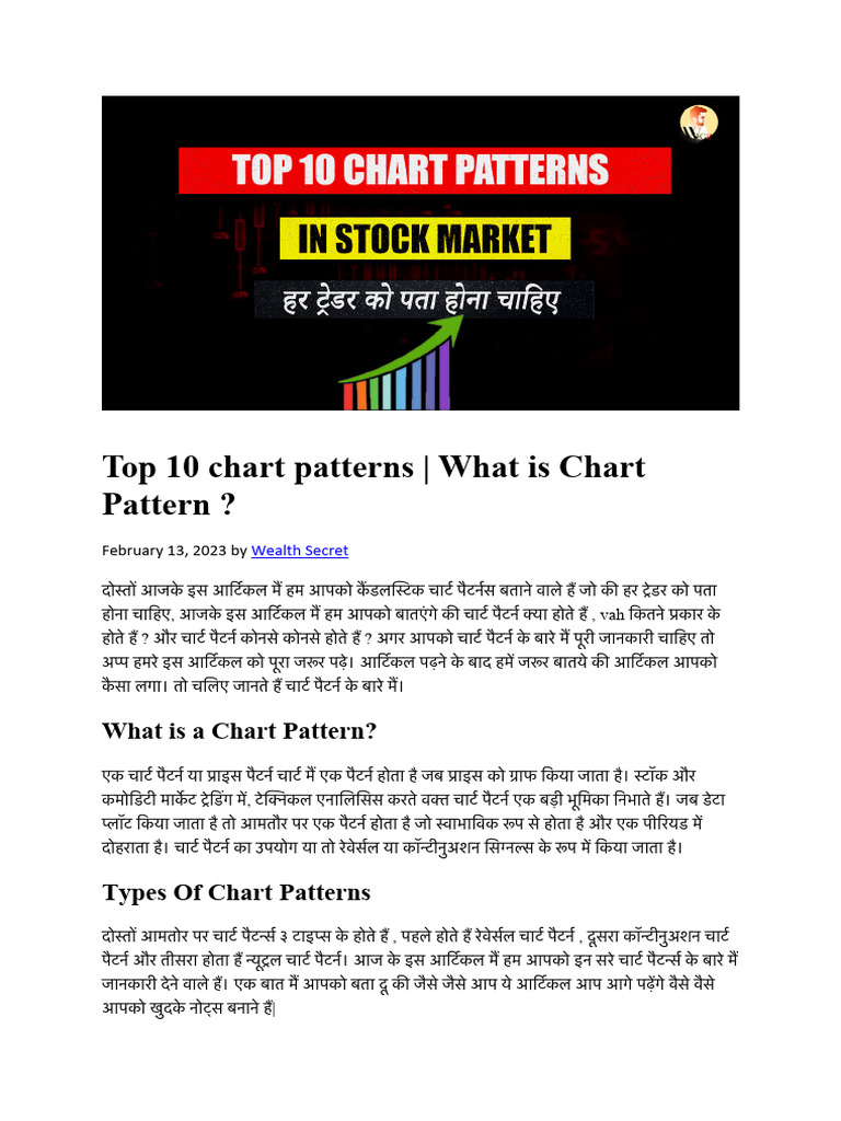 Top 10 Chart Patterns - What Is Chart Pattern | PDF