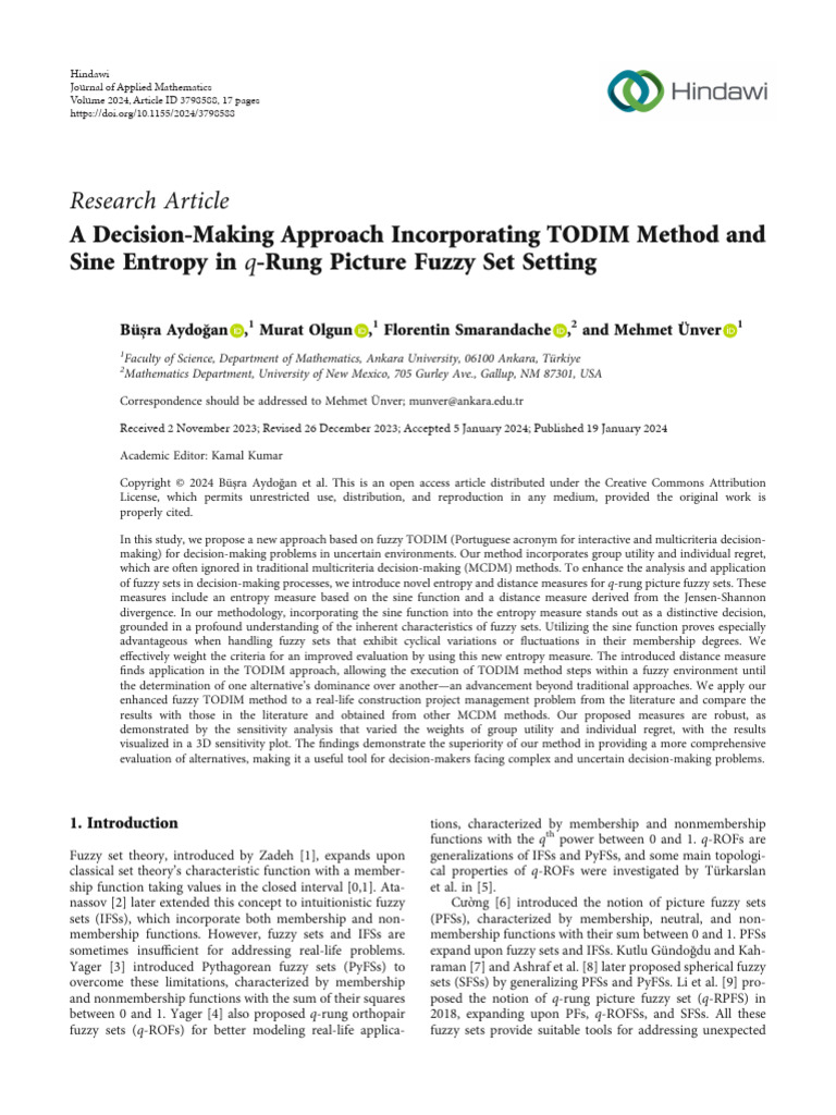 A Decision-Making Approach Incorporating TODIM Method and Sine Entropy in Q-Rung Picture Fuzzy ...