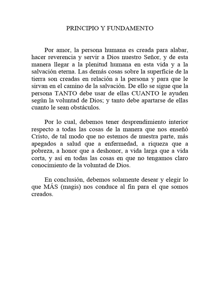 PRINCIPIO Y FUNDAMENTO Actualizado | PDF