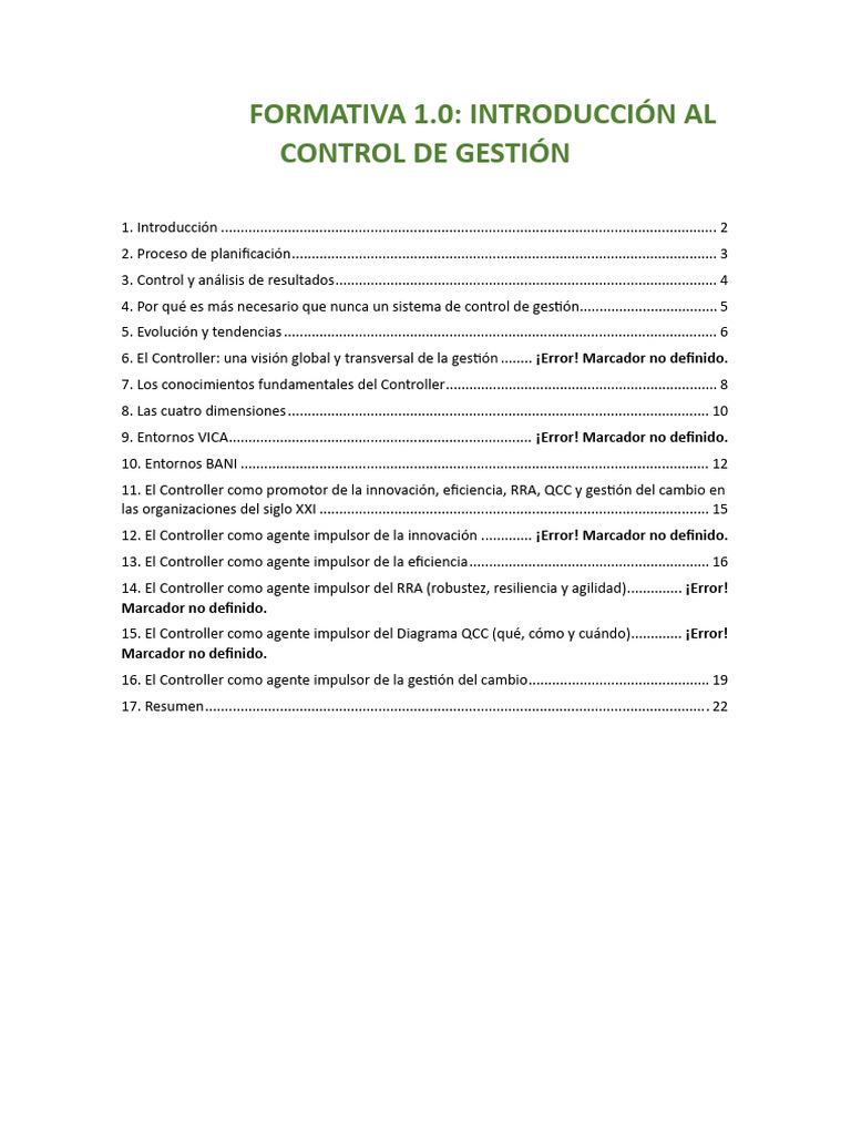 1.0 INTRODUCCION AL CONTROL DE GESTION | PDF | Planificación | Business