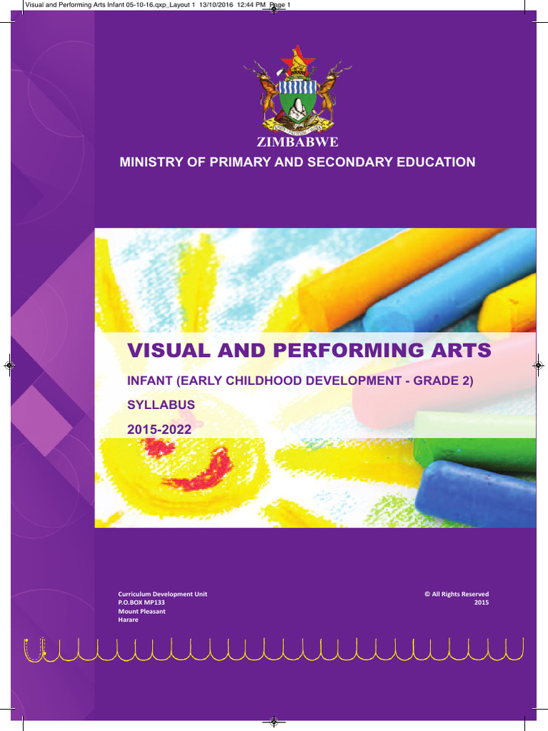 Zimbabwe Infant Arts Syllabus 2015-22 | PDF | Learning | The Arts