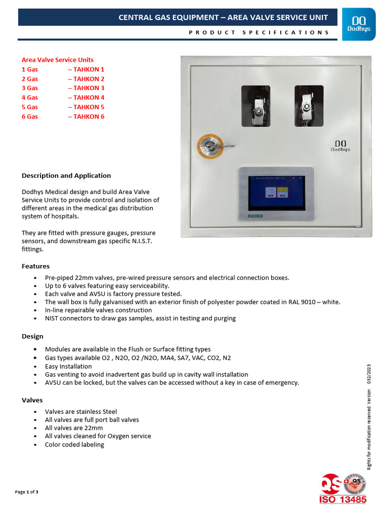 TDS - Zone Valve Box 2 | PDF | Valve | Gases