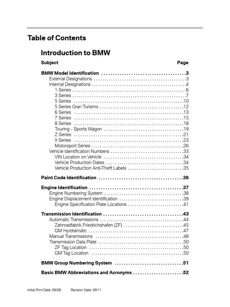 01 - Introduction To BMW | PDF