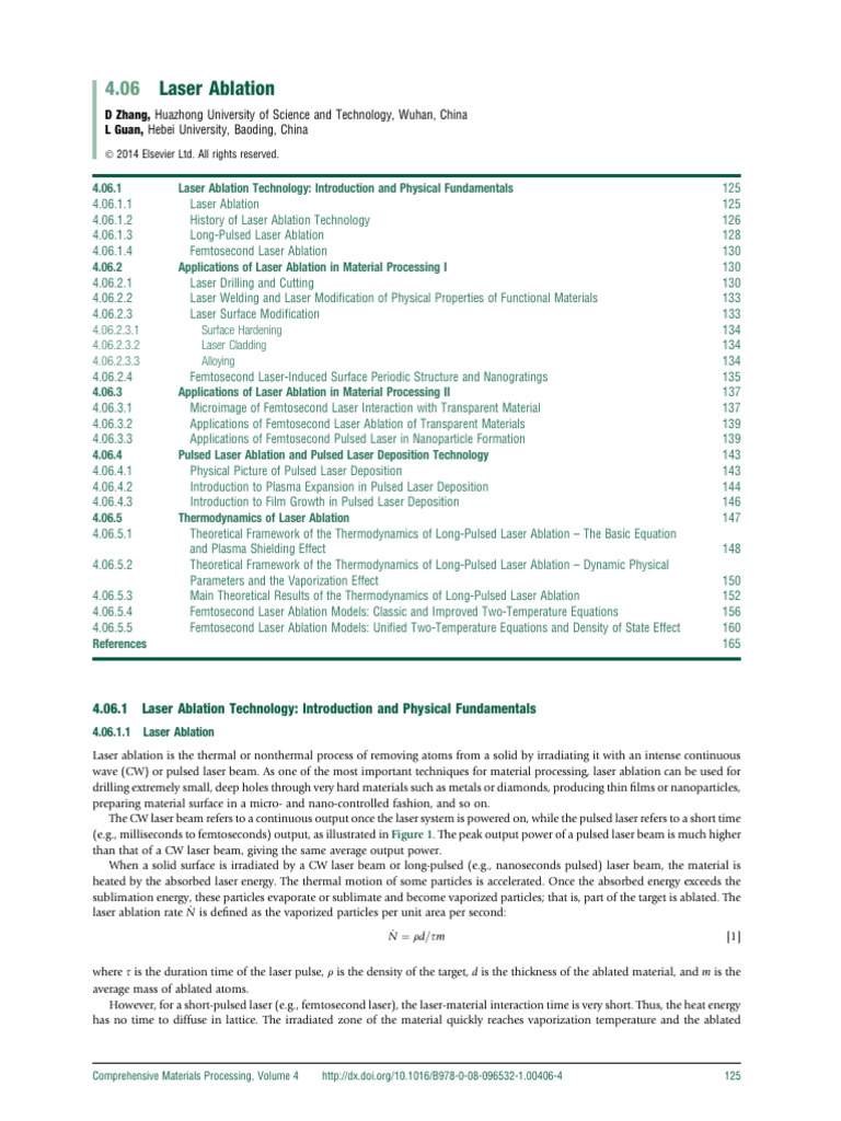 A Brief Explaination of Laser Ablation | PDF | Laser | Construction