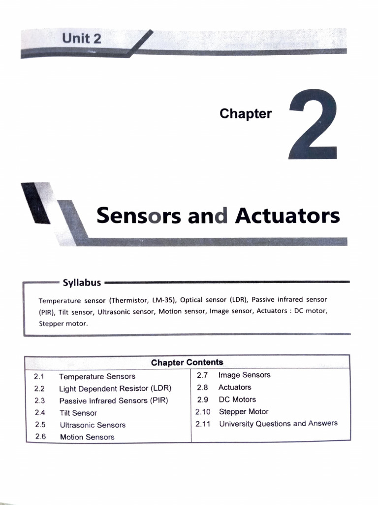 Unit2 Sensors and Transducers1 | PDF