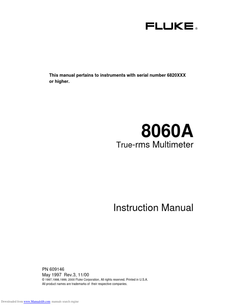 8060a Instruction Manual | PDF | Decibel | Amplifier