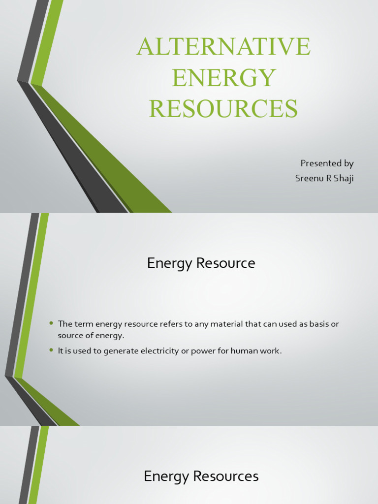 Alternative Energy Resources | PDF | Energy Development | Renewable Energy