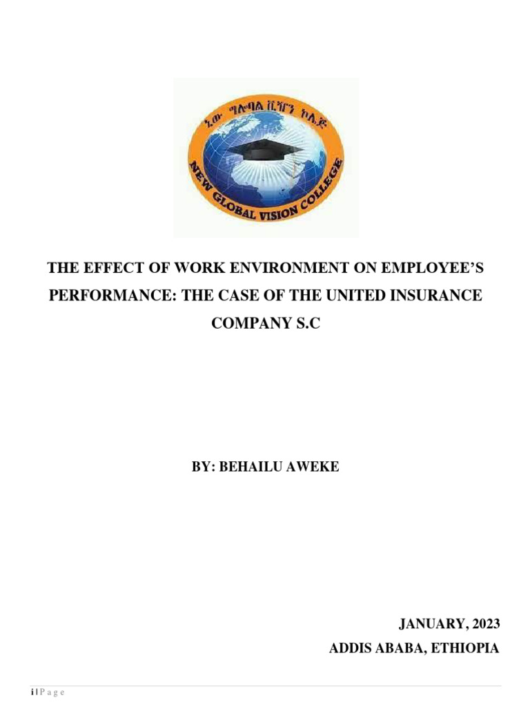 Work Environment Impact on Performance | PDF | Thesis | Methodology