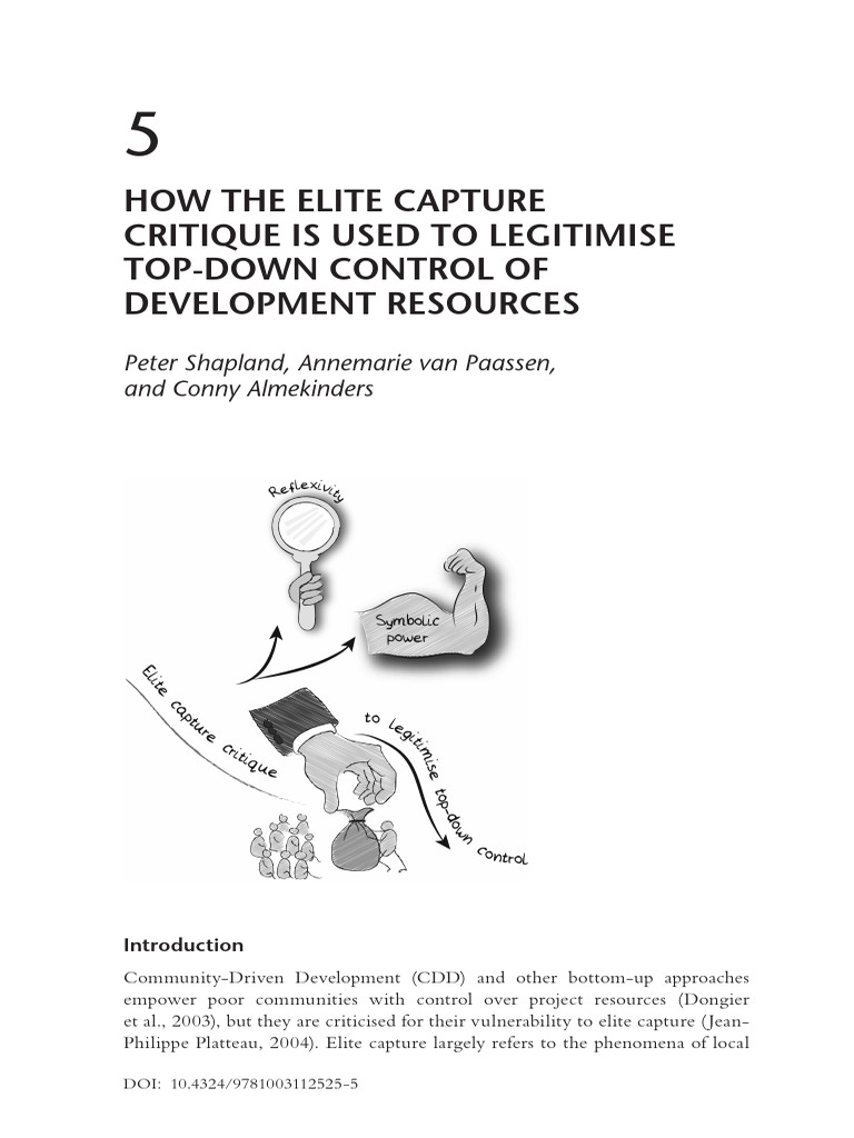 How The Elite Capture Critique Is Used To Legitimise Top-Down Control ... How The Elite Capture Critique Is Used To Legitimise Top-Down Control ...