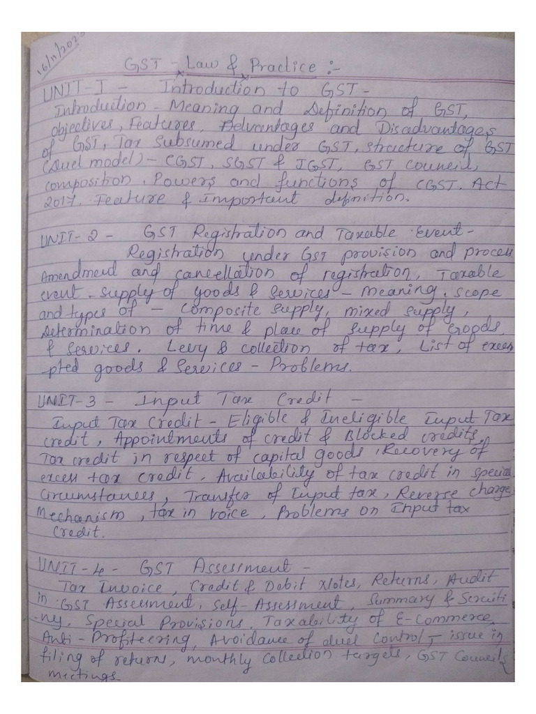 GST Notes | PDF