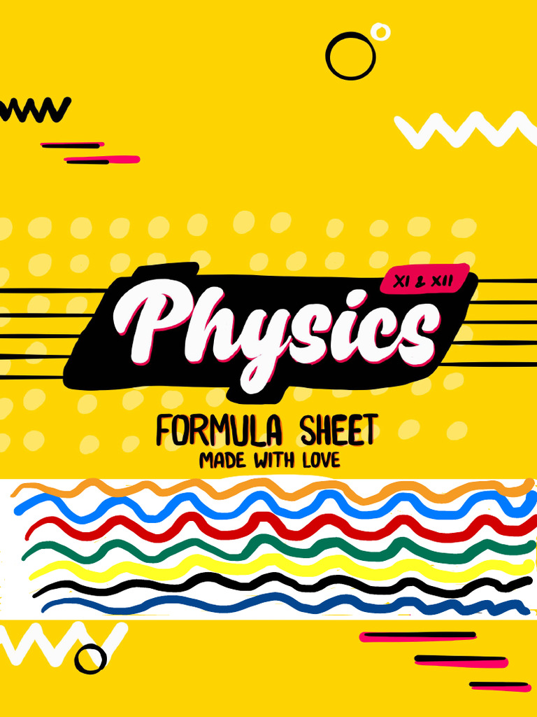 Physics Formula Sheet | PDF