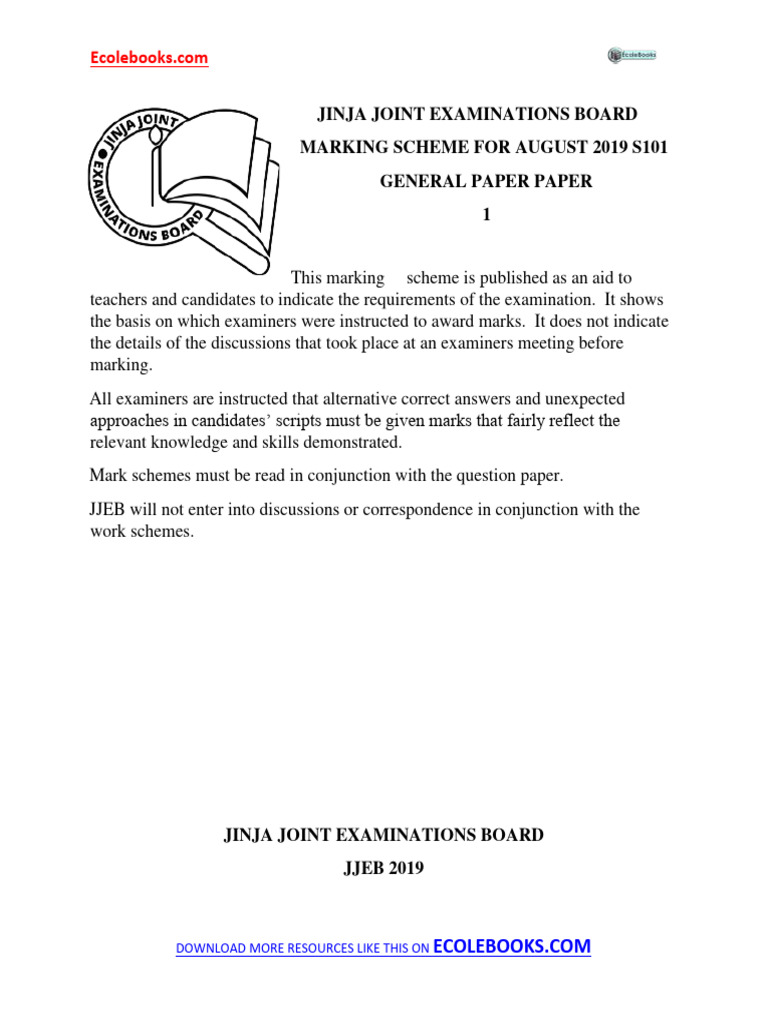 s.6 General Paper Guide Revision Past Papers | PDF | God