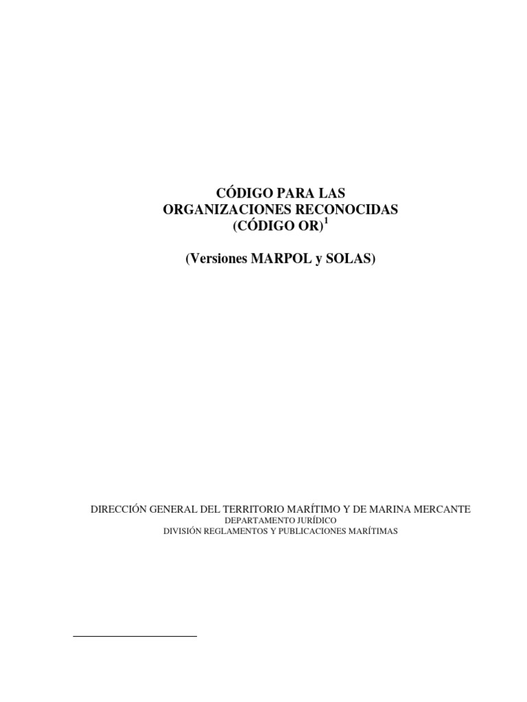 Codigo or Organizaciones Reconocidas Marpol - y - Solas | Descargar ...