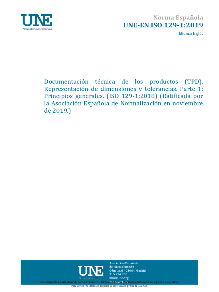 Une-En Iso 129-1 2019 | PDF | España | Regulación