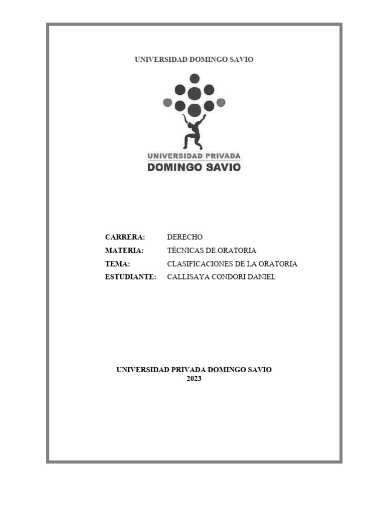 Clasificacion de La Oratoria - Tecnicas de Oratoria | PDF | Hablar en ... Clasificacion de La Oratoria - Tecnicas de Oratoria | PDF | Hablar en ...