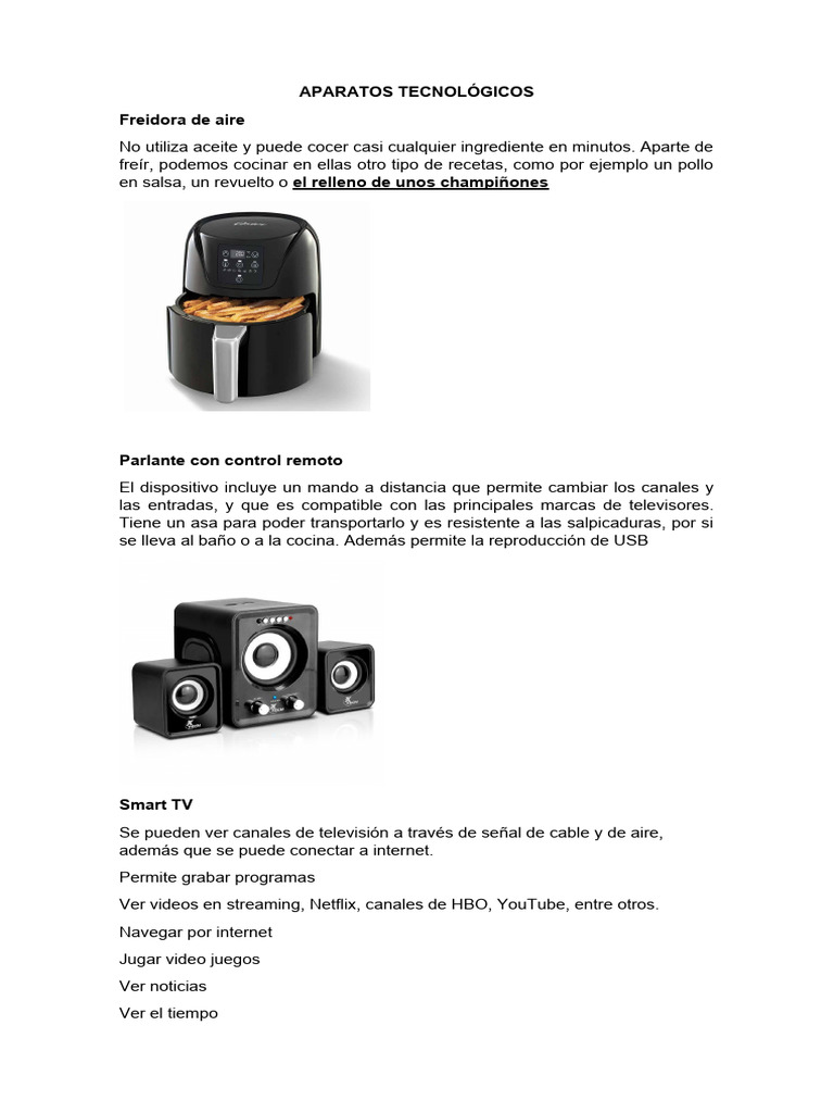 Gadgets Tecnológicos Esenciales para el Hogar | PDF
