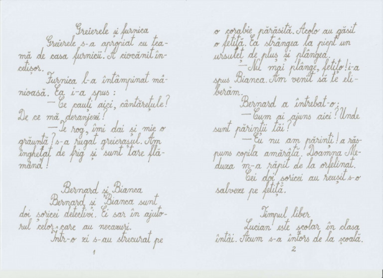 Fise Pentru Exerciții de Copiere La Clasa I, 1 | PDF