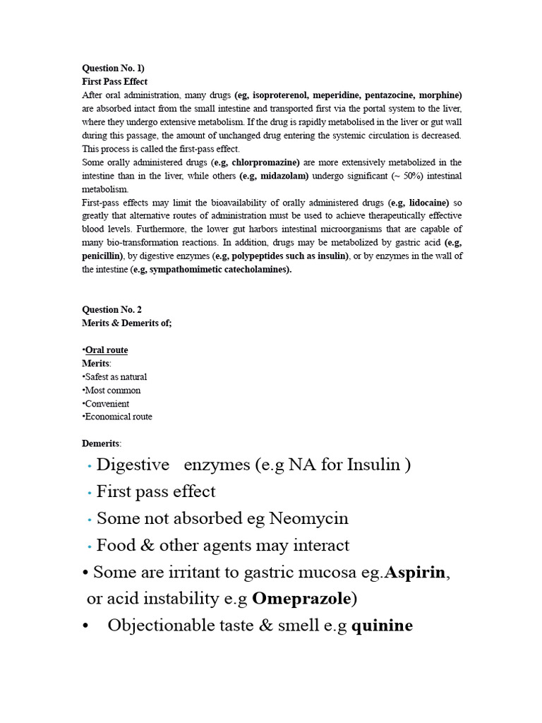 Assignment Pharma | PDF | Receptor Antagonist | Bioavailability