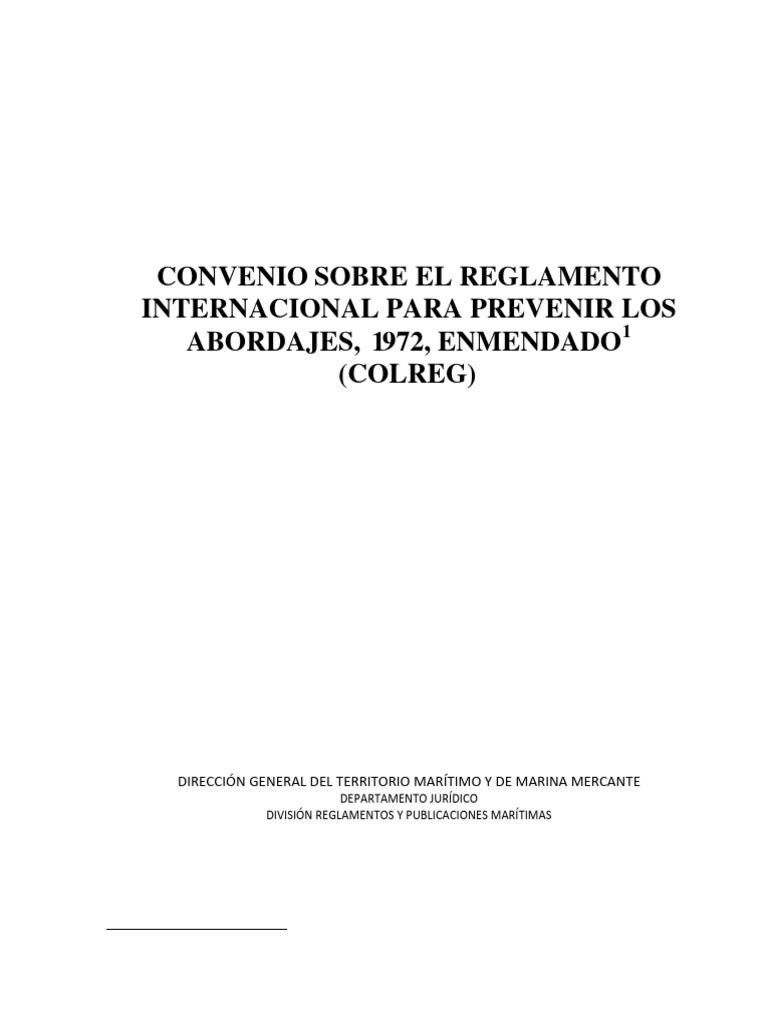 Reglamento Internacional para Abordajes 1972 | PDF | Tratado | Radar