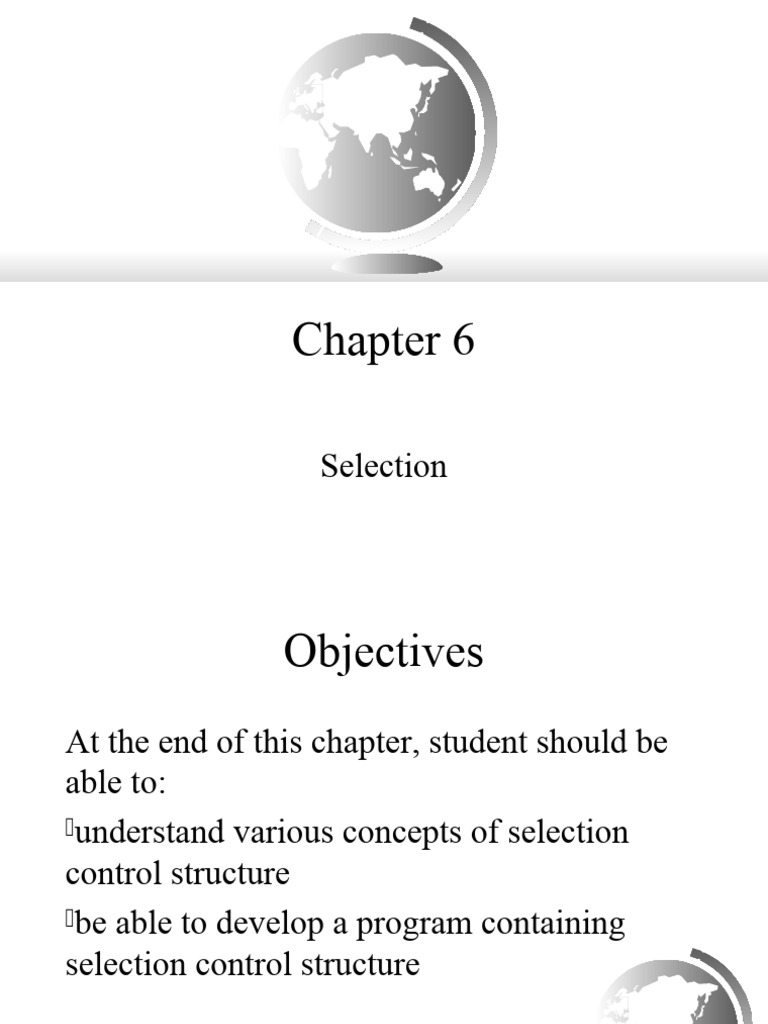 Chapter 6 - Selection | PDF | Computers