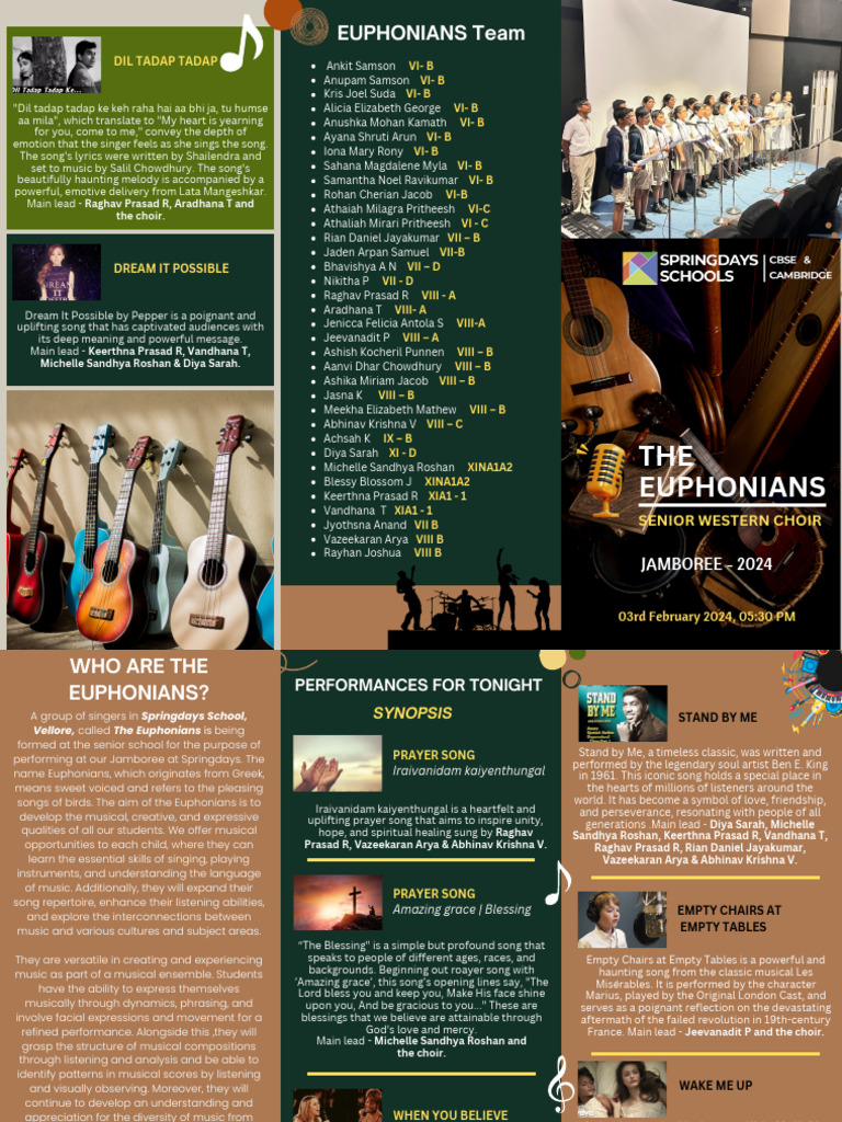 The Euphonians - Jamboree 2024 | PDF