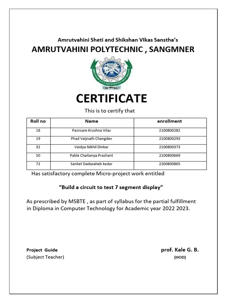 DTE Micro Project Report 77 | PDF | Electronics | Electronic Engineering