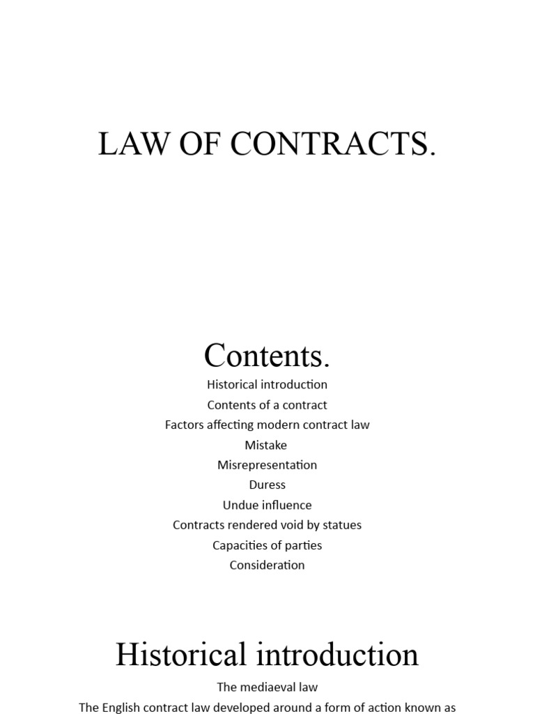 LAW - OF - CONTRACTS (1) - Read-Only | PDF | Misrepresentation | Contract Law