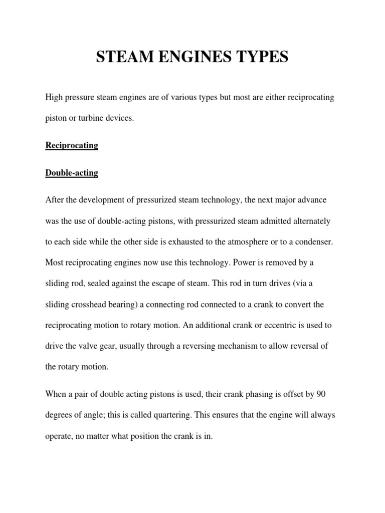 Steam Engines Types Pdf Steam Engine Engines